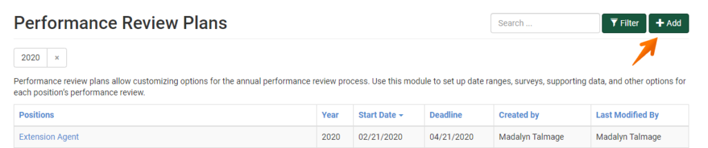 Create a Performance Review Plan – PEARS Support Documentation