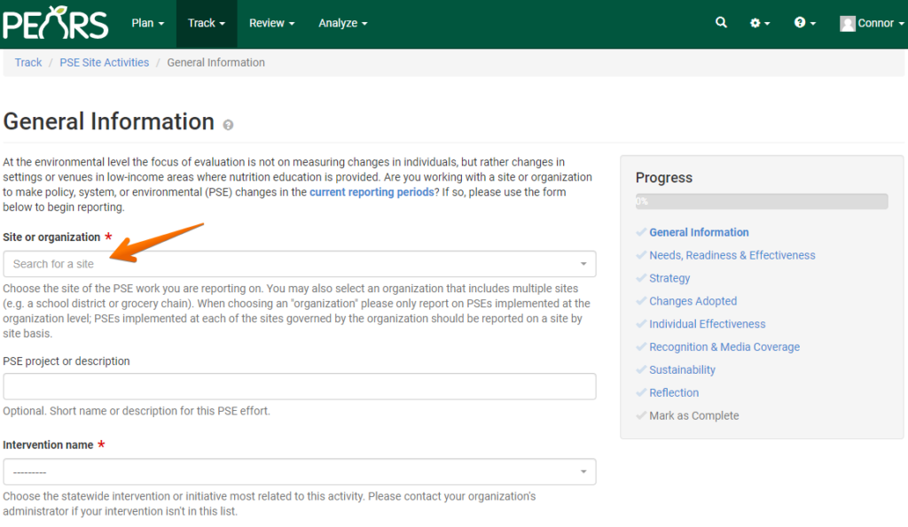 Create a PSE – PEARS Support Documentation