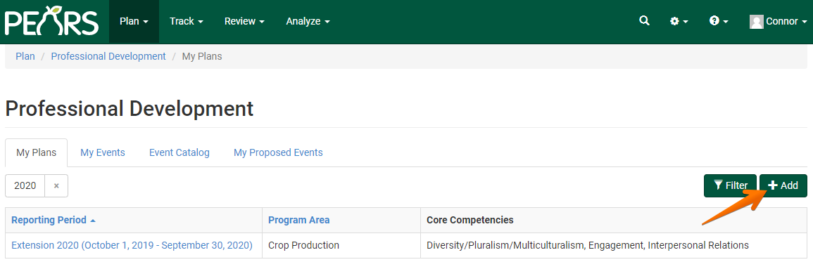 Create a Professional Development Plan – PEARS Support Documentation