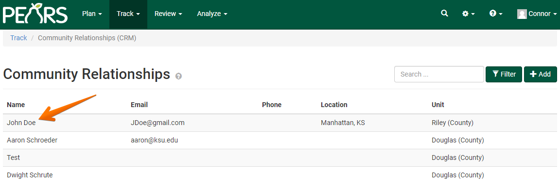 Create a CRM Contact – PEARS Support Documentation