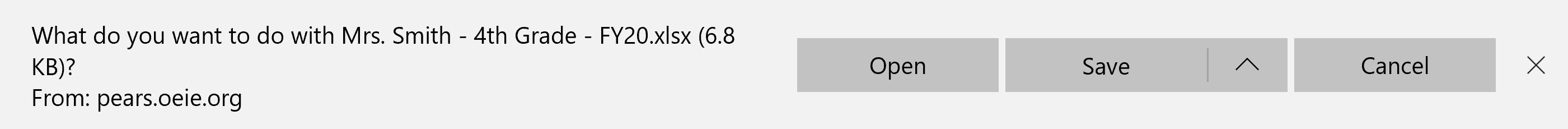 Download a Program Activity Excel Report – PEARS Support Documentation