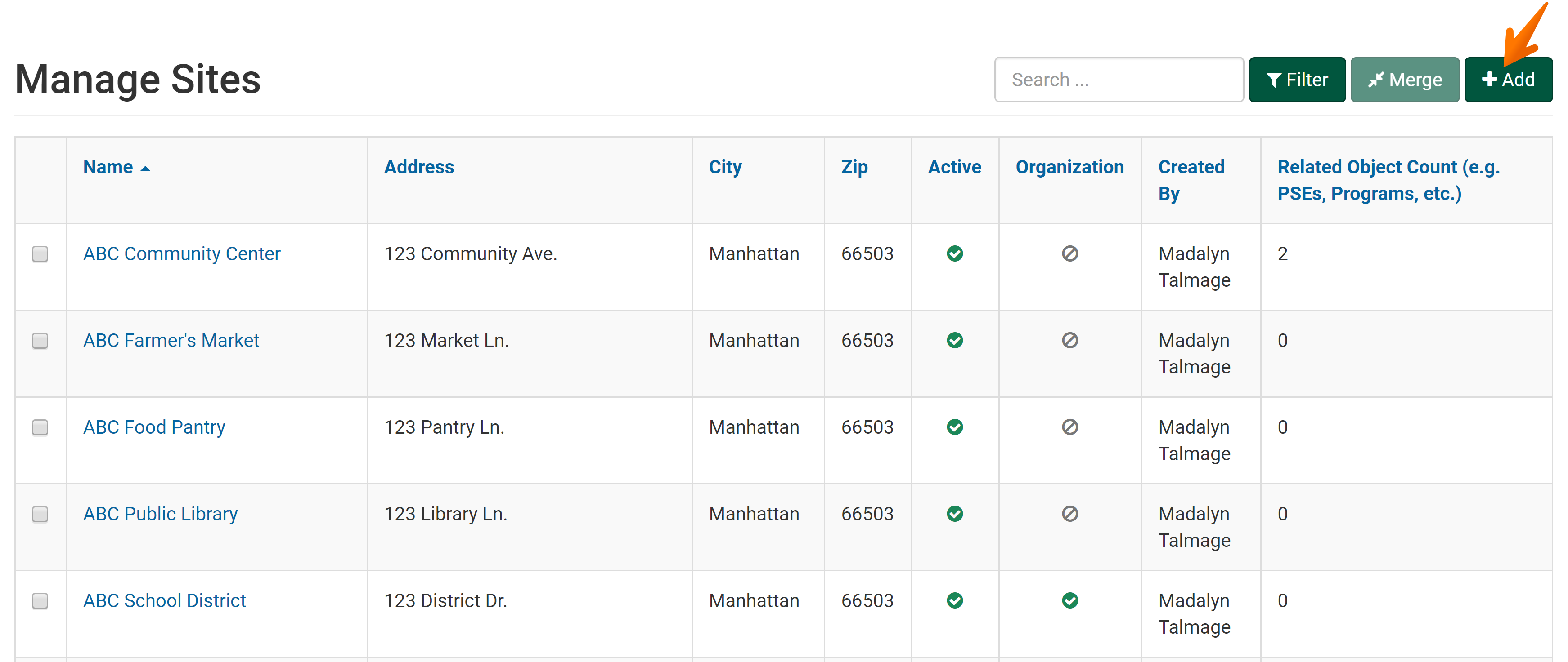 Add a Site – PEARS Support Documentation