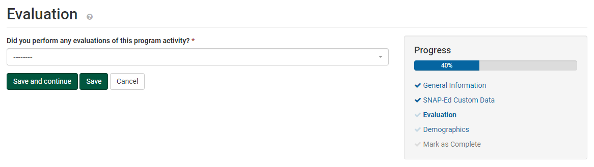 Add Survey Evaluations to a Program Activity – PEARS Support Documentation
