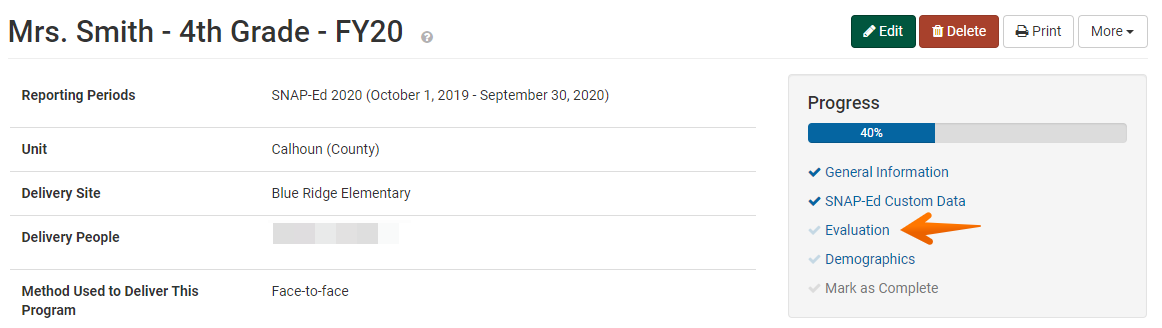 Enter Survey Response Data – PEARS Support Documentation