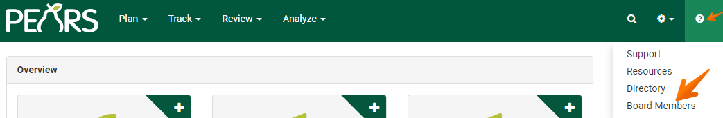 View List of Board Members (Unit Directors) – PEARS Support Documentation