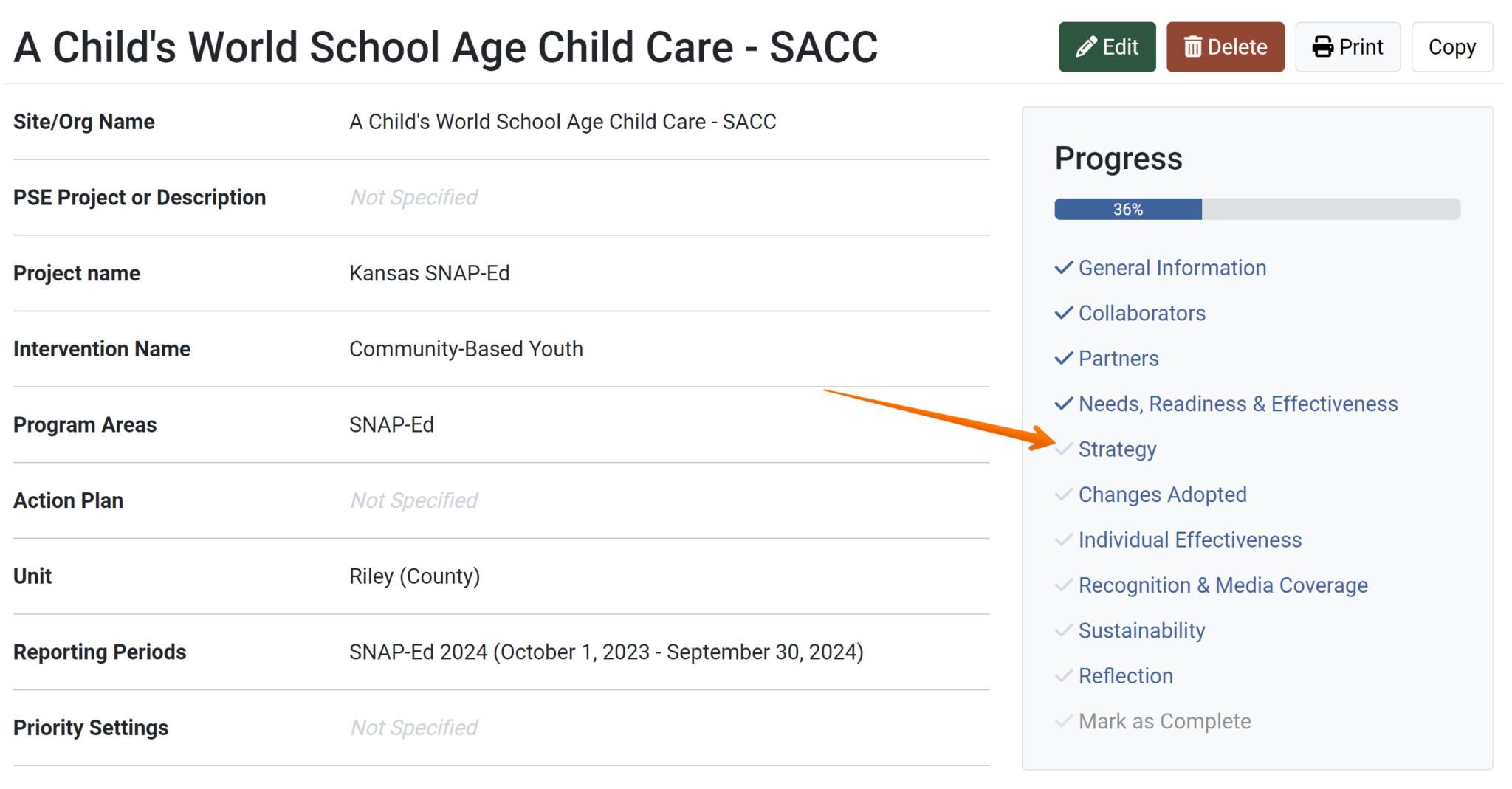 Document PSE Strategy – PEARS Support Documentation