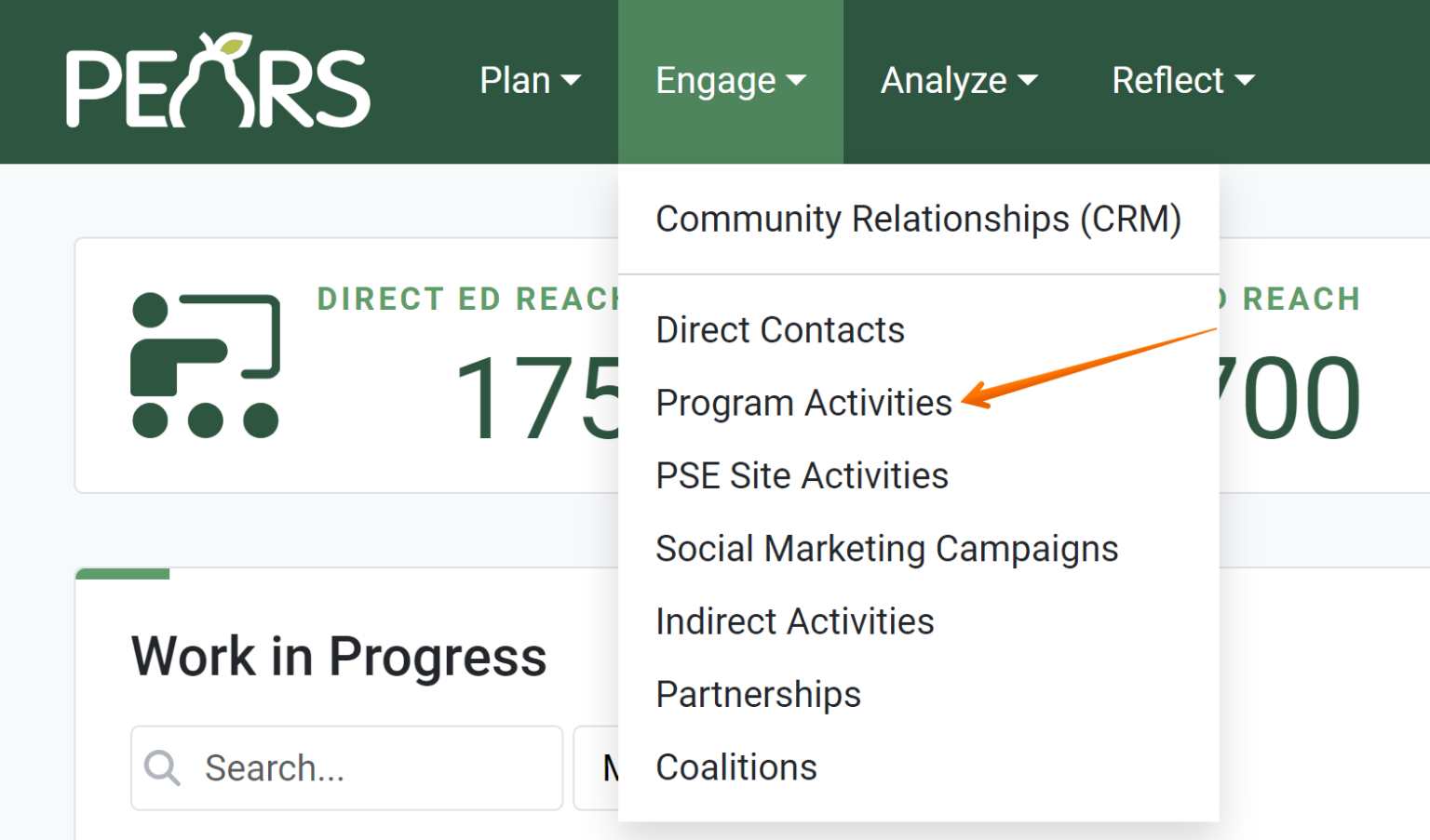 Create a Program Activity – PEARS Support Documentation